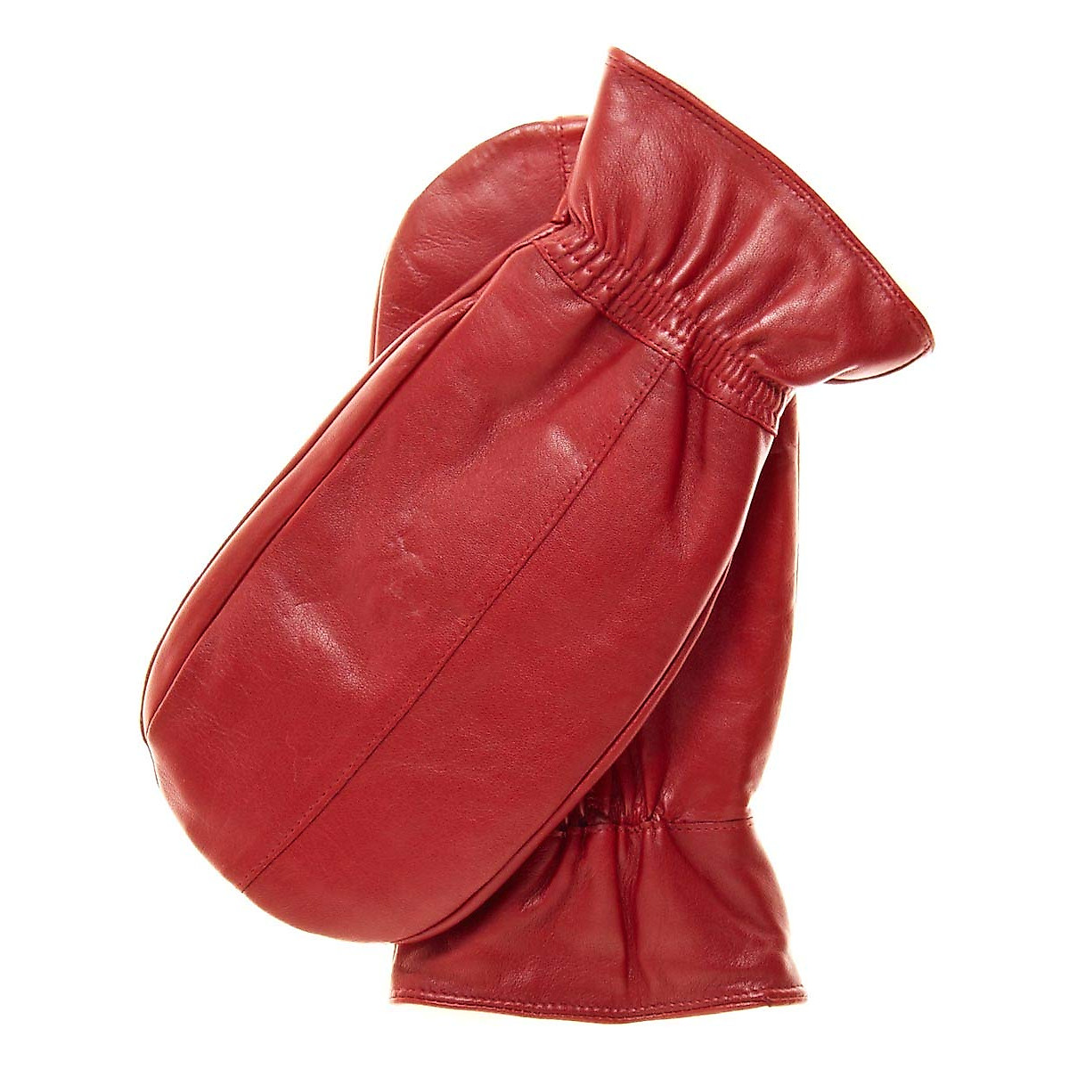 Pratt and Hart Park City Women's Rabbit Fur Lined Mittens Size L Black