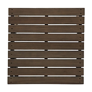 GDFStudio Outdoor Wooden Side Table, Gray Finish