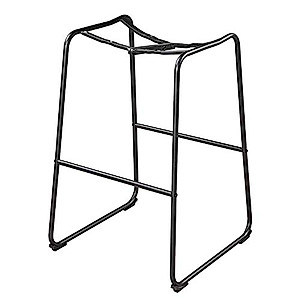 Yaheetech 30" PU Leather Dining Chairs Armless Chairs Indoor/Outdoor Kitchen Dining Room Chairs with Metal Legs and Footrest, Set of 2, Brown