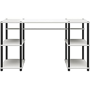 Ameriwood Home Condor Toolless Double Pedestal Computer Desk, White