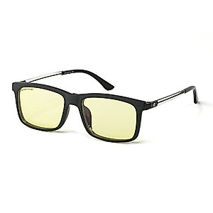 Eagle Eyes 3in1 Magnetic Polarized Sunglasses/Night Driving Clip-on With Computer Lens Base Frame - (Black/Clear)