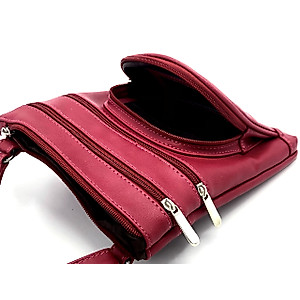 Goson Leather Hand Crafted Leather Small Crossbody Purse Handbag for Women