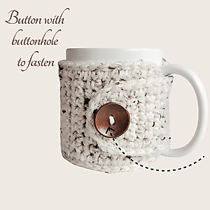 Coffee Mug Cozy Sleeve, Winter Tea Cozy Wrap (Personalize Your Colors 2 Pack)