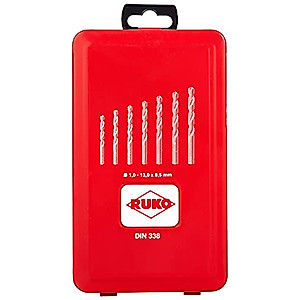 RUKO 215215 HSSE-Co 5 Twist Drill Set, DIN 338, 25 Pieces