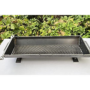 MOTOES Hibachi Grill Metal Portable Fire Pit, Outdoor Fire Pit, Backyard Fire Pit Bowl, Stainless Steel Charcoal Grill Kebab BBQ Portable Grill, 24''x 8'' inch Height : 5.5'' inch