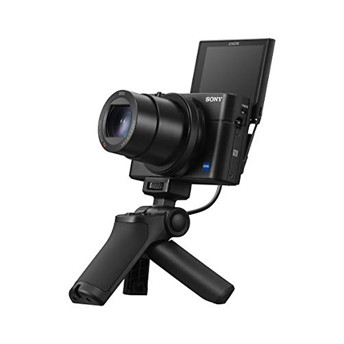 Sony DSCRX100M5A Camera Vlogger Bundle: RX100 VA Cyber Shot Compact Digital Camera with Fast 0.05 AF, 24fps, Wide Coverage & 24-70mm Zoom - 4K HD Video Recording - Vct Camera / Selfie Grip - Black