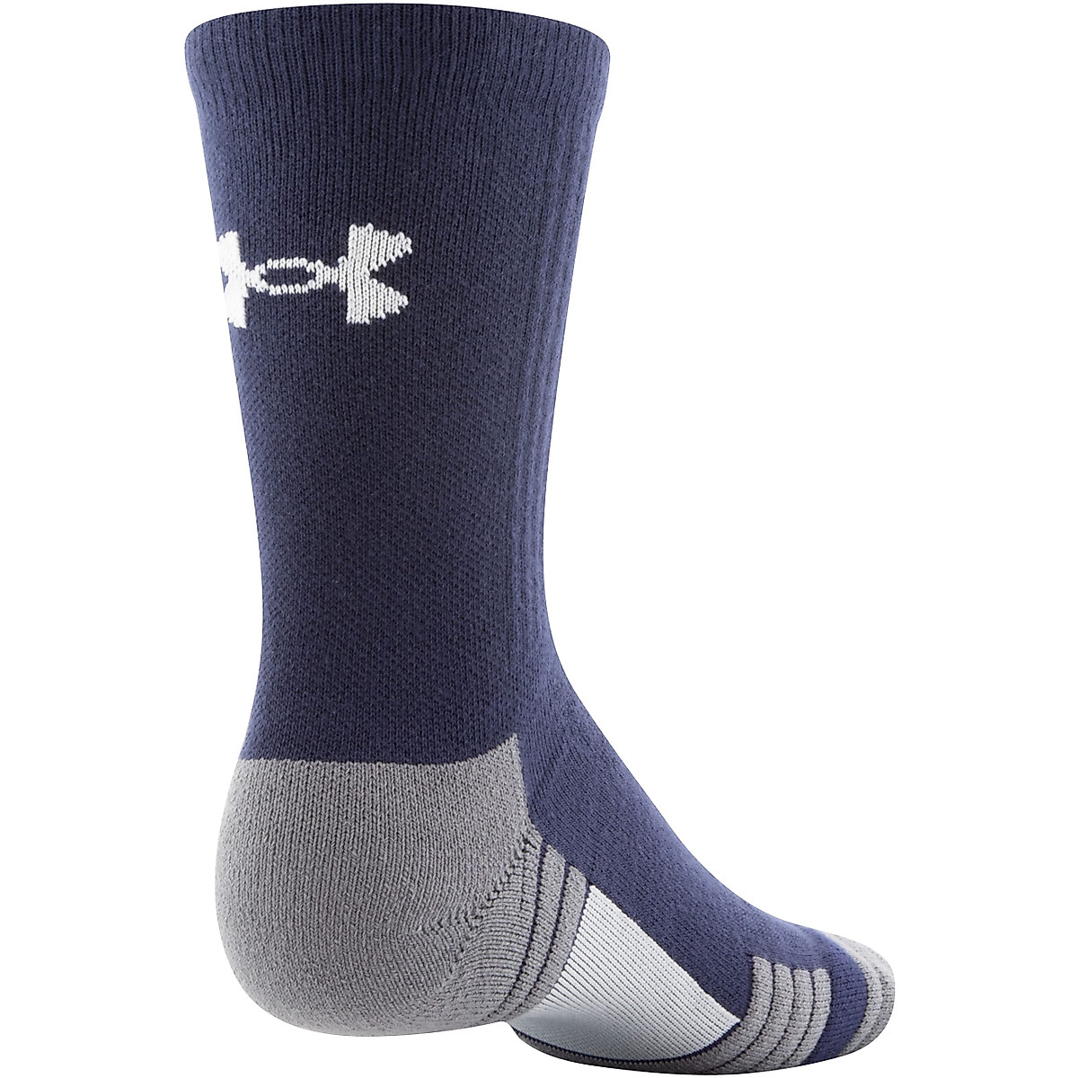 Under Armour Youth Team Crew Socks, 1-Pair, Midnight Navy/Graphite/White, Small