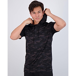 3 Pack: Mens Dry Fit Moisture Wicking Short Sleeve Active Athletic Hoodie Pullover Sweatshirt Workout Running Fitness Gym Sports Casual Tee Outdoor Summer Hiking Beach Outfit- Set 5, M