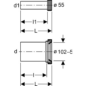 Geberit Duofix Cistern Frame Wall Hung WC Pan Connection Pipe Set 152.426.46.1