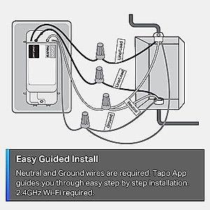 TP-Link Tapo Matter Smart Light Switch: Voice Control w/Siri, Alexa & Google Assistant | UL Certified | Timer & Schedule | Easy Guided Install | Neutral Wire Required | Single Pole | Tapo S505