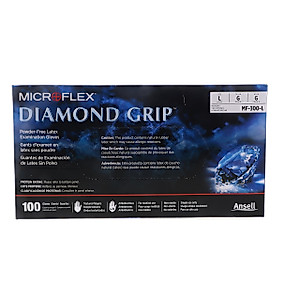 Ansell MICROFLEX ​Diamond Grip MF-300 Exam Standard Gloves - Size L, Natural (Bundle of 200)