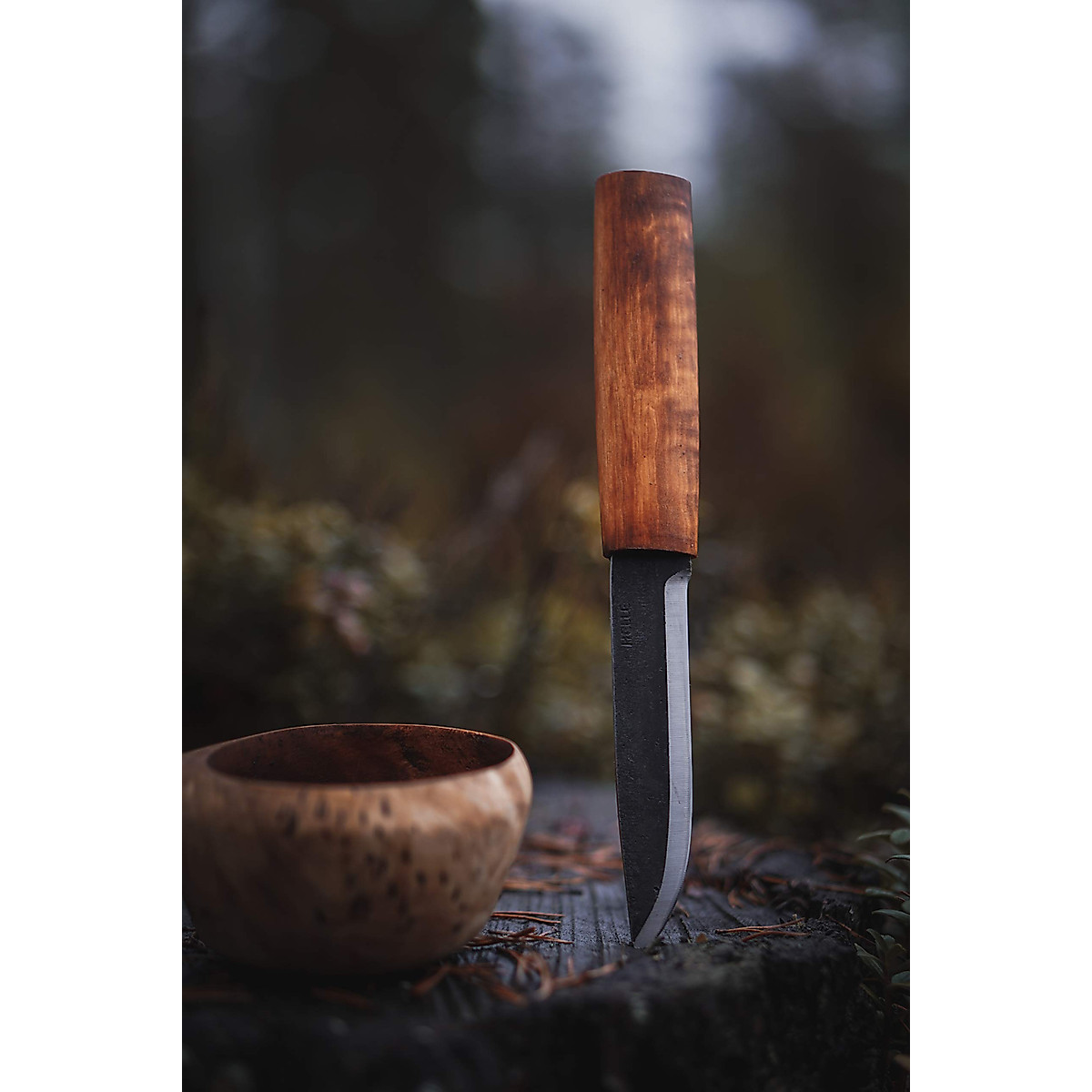 HELLE Knives - Viking - Fixed Blade - Historic Knife - Birch Wood Handle - H3LC Stainless Steel - Stick Tang - Made in Norway