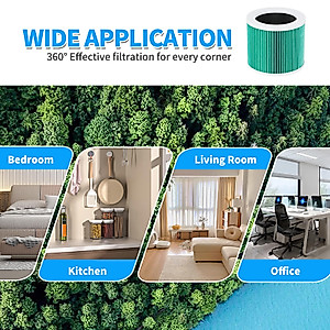 KEEPOW HY1800 Air Purifier Replacement Filter Compatible with MORENTO/Loytio/AYAFATO/Honeyuan HY1800 Air Purifier, 2 Pack