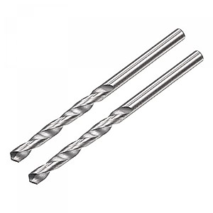 uxcell Solid Carbide Drill Bits, 2.5mm C2/K20 Tungsten Carbide Jobber Drill Bits Straight Shank Drilling Tool for Stainless Steel Aluminum Iron Metal Plastic 2pcs