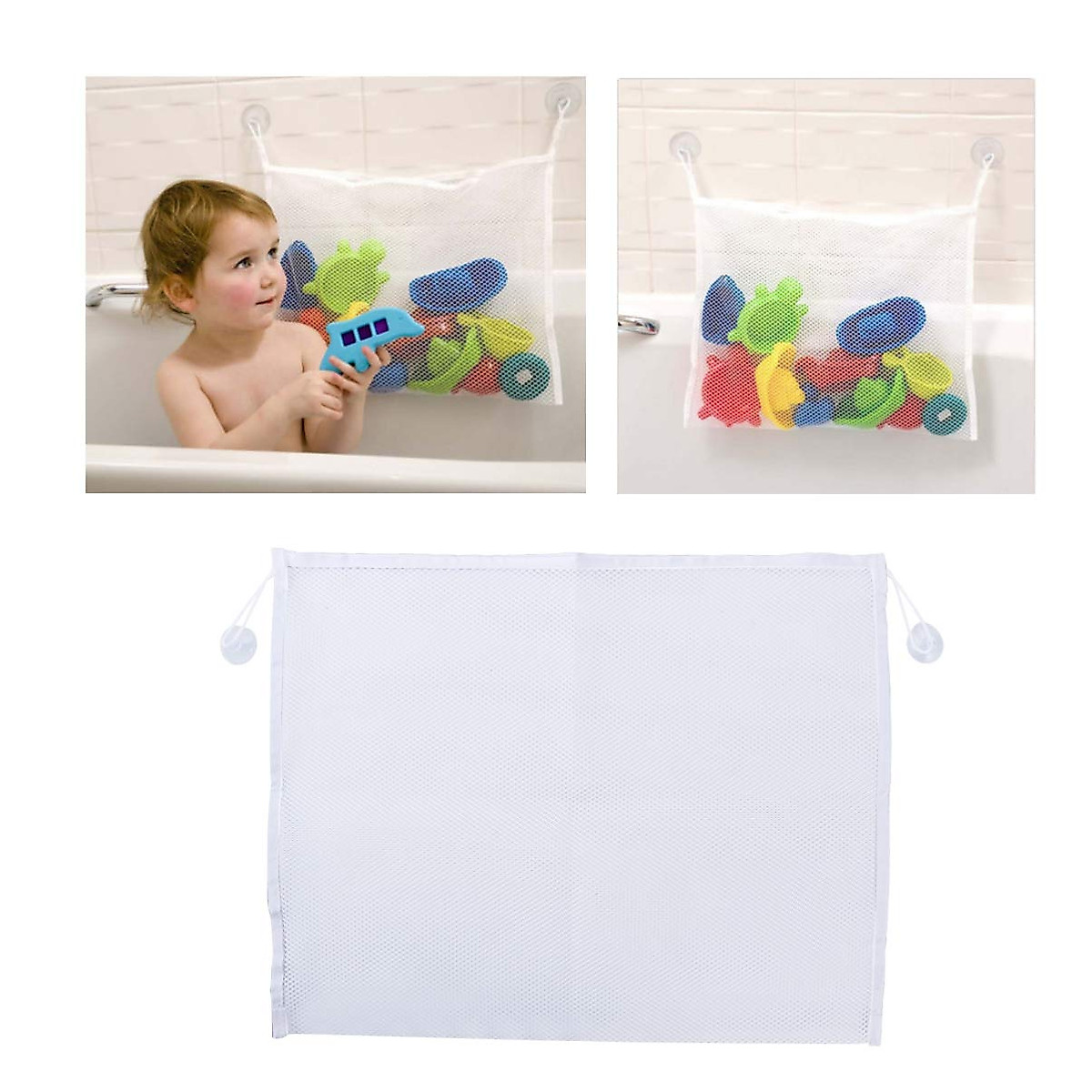 Yarnow Baby Bath Bathtub Toy Holder Storage Net Mesh Bag Organizer for Bathroom Kids Children