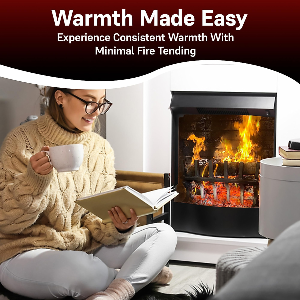 Grate Wall of Fire Model M-6 Smoke-Free Fireplace Grate – 26" Wide x 15" Tall – Durable Alloy Steel Construction, Increases Heat Output, Eliminates Smoke Issues, Ideal for Larger Fireplaces