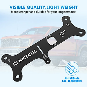 NICECNC Aluminum 9" Rear End Axle Tube Narrowing Cut Guide Rearend Pinion Dogbone Tool Compatible with Ford Mustang 1964-1973, F-100 F-150 1957-1986, Fairlane 1957-1970, Granada 1976-1980