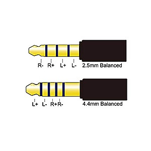 Youkamoo [ 2.5mm Male ] 2.5mm Male to 4.4mm Female 8 Core Silver Plated Headphone Earphone Audio Adapter Cable New in Box 2.5mm Balanced to 4.4mm Balanced [ 4.4mm Female ]