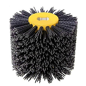 5 Inch Abrasive Nylon Wire Drawing Wheel Drum Burnishing Brush for Wooden Polishing 120mm 80 Grit