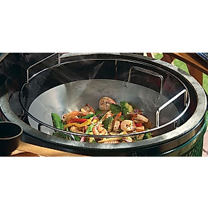 Big Green Egg Carbon Steel 18 Gauge Grilling Wok with Bamboo Spatula 120779