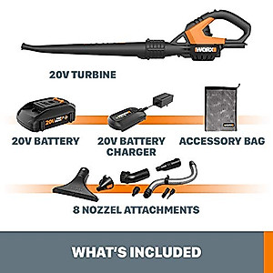 WORX WG545.1 20V Power Share AIR Cordless Leaf Blower & Sweeper