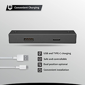 FEZIBO 28” Height Adjustable Standing Desk Converter with USB Charging Port, Quick Sit to Stand Tabletop Dual Monitor, Stand Up Desk Riser for Home Office, Black