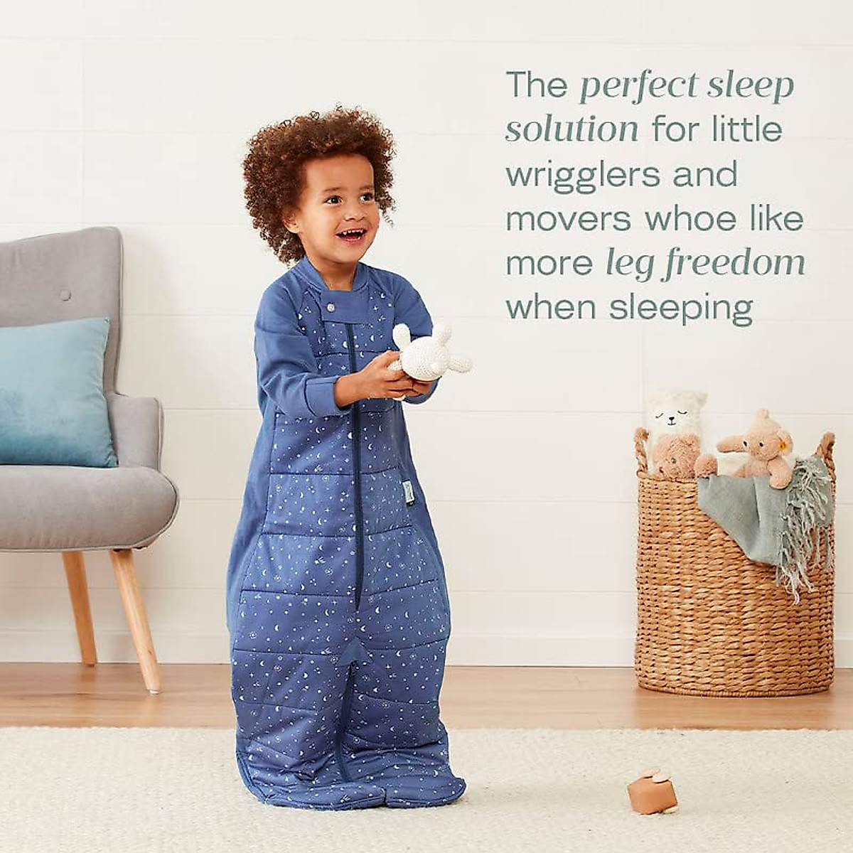 ergoPouch 2.5 TOG Baby Sleep Sack – 100% Organic Cotton Baby Sleep Suit Bag for Cozy Baby’s Night – Temperature Control Baby Blanket (Night Sky, 2-4 Years)