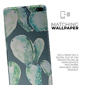 DesignSkinz Watercolor Cactus Succulent Bloom V7 Protective Vinyl Decal Wrap Skin Cover Compatible with The Samsung Galaxy S20 (Screen Trim & Back Glass Skin)