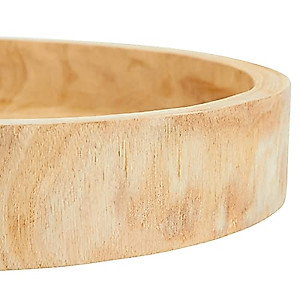 Decorative Round Wooden Trays for Decor, Coffee Tables, Rustic Home Decorations (18 x 3 in)