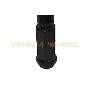 Venum wheel accessories 20 Pc +1 Key - Black Solid Spike Lug Nuts | 1/2"-20 Thread | 4.5" Tall | Works with Chevrolet GMC C10 K10 1/2 Ton Trucks K5 Blazer Jimmy - Aftermarket Wheels