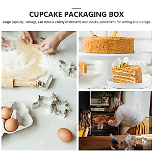 Didiseaon Box Cake Carrier with Lid and Handle Cupcake Storage Container Cake Storage Holder Cake Stand Plastic Handheld Cupcake Holder Cake Container Cake Stand with Lid Dessert Container