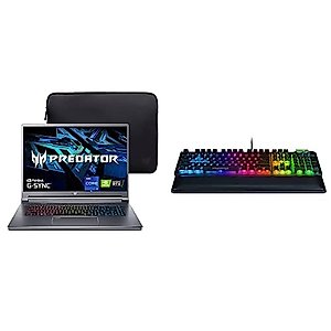 Acer Predator Triton 500 SE PT516-52s-99EL, Intel i9-12900H, GeForce RTX 3080 Ti, 16" WQXGA 240Hz G-SYNC Display, 32GB LPDDR5, 1TB Gen 4x4 SSD, Wi-Fi 6E with Acer Predator Aethon 700 Gaming Keyboard