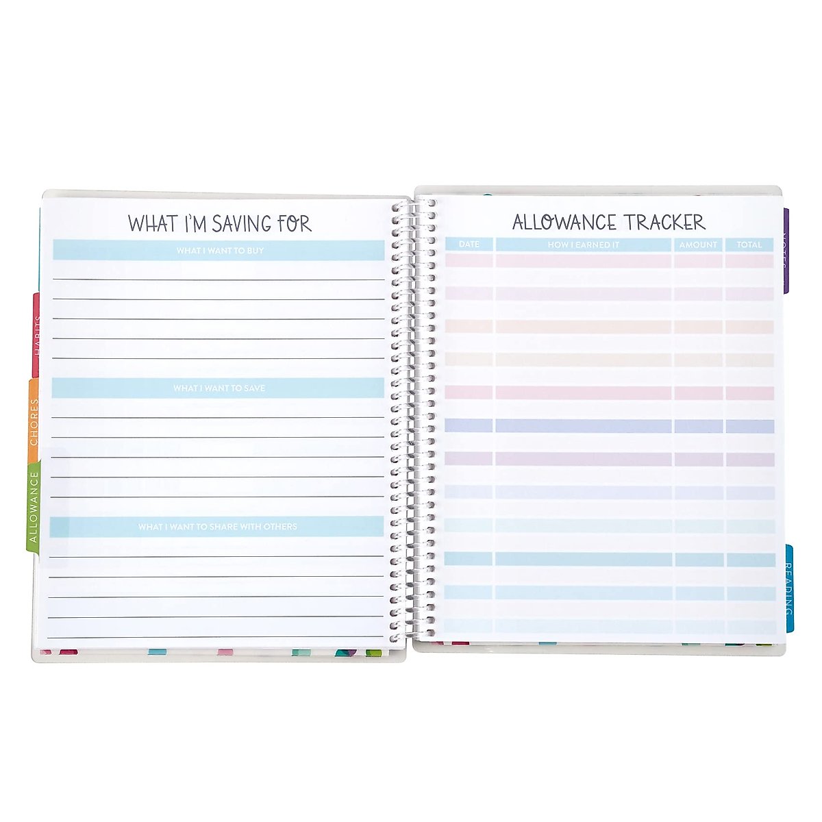 Erin Condren 7" x 9" Coiled Prompted Notebook - Kids Ultimate Checklist. 160 Perforated Pages of 80Lb Mohawk Paper. Age-Appropriate Trackers and Checklists with 6 Tabs