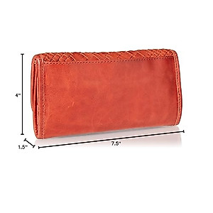 Frye Melissa Basket Woven Wallet, Sandstone