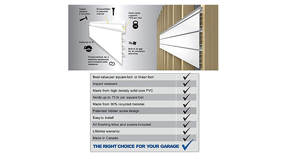 Garage Storage Made Easy with PROSLAT PVC Slatwall Panels