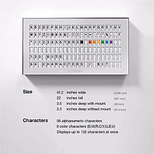 Vestaboard Message Board - Limited Edition White - Inspire From Anywhere With The Beautiful 42” Split-Flap Display