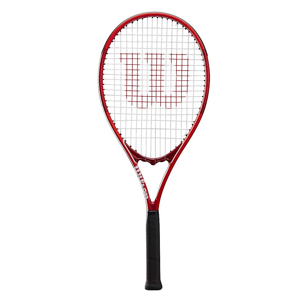 Wilson Federer Pro Staff Precision XL 110 Gloss Red Tennis Racquet in Grip Size 4 3/8" Bundled with a Black Advantage II Tennis Bag (Incredible Feel and Control)