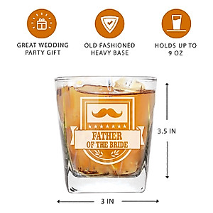 My Personal Memories Mustache Style 9 oz Whiskey Rocks Glass for Wedding Party
