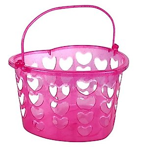 Heart Shaped Valentine's Day Pink Baskets Bundle of 4