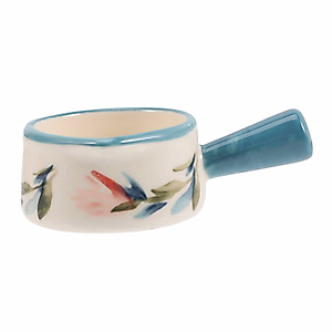 SHOWERORO Ceramic Milk Cup Mini Saucepan Butter Warmer Milk Boiler Butter Melter Small Milk Pan Kitchen Cookware Milk Pot Small Dipping Bowls Coffee Maker Milk Warmer Small Soup Pot Ceramics