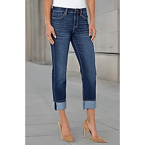 Liverpool Women's Marley Girlfriend Cuffed Eco Jeans (Bartlett, 8)