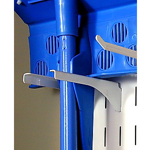 Wall Control 1-1/4in Handle Bracket Slotted Metal Pegboard Hook Pegboard and Slotted Tool Board - White