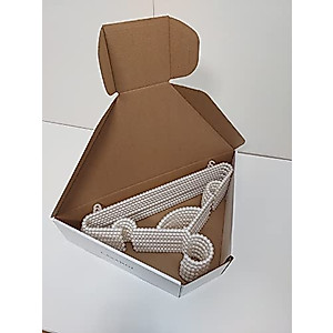 10 Pack Pearl Pattern Plastic Clothes Hangers | Dress Pants Jean Jacket Clothing Organizer, Bedroom Storage, Space Saving, Heavy Duty Coat Hanger for Closet