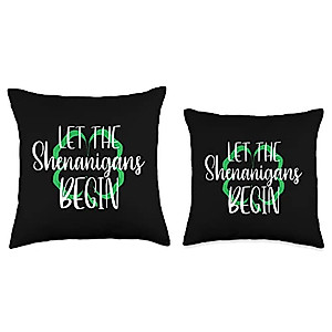 St. Patrick's Day Let The Shenanigans Begin Throw Pillow, 16x16, Multicolor
