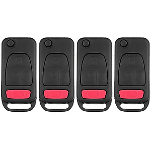 ROADFAR 4PCS Key Fob 1994 Fit for Mercedes-Benz C220 2.2L 1997-2002 Fit for Mercedes-Benz C230 L NCZMB1K,2107601306,267102334