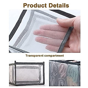 GUAGLL 3 Pack Foldable Underwear Drawer Organizer, Underwear Storage Divider Boxes For Bras, Socks, Underwear, Ties