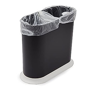 Juvale 2 Gallon Small Garbage Bin with Lid for Bathroom, Bedroom, Office (White, 10L)