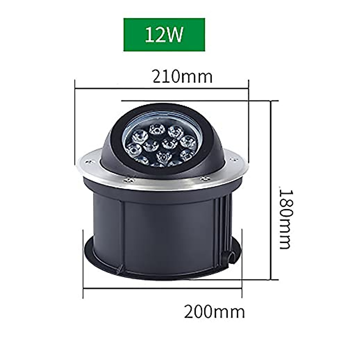 KMYX Powered Floor Lights Aluminum Outdoor Waterproof IP65 Ground Lights Stairs Steps Disk Lights Patio Fences Pathway Lights Garden Lawn Lamp Yard Lights