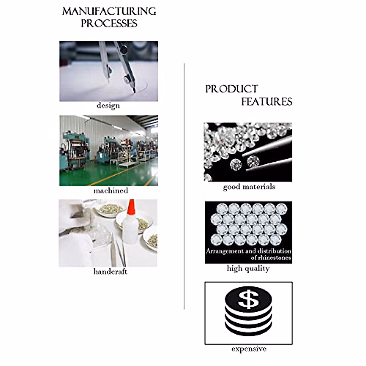 CARCHILE Bling Rhinestone Crystal Phone Stand, Adjustable Cell Phone Stand, Phone Holder for Desk, Desktop Holder, Cradle Compatible with iPhone X Plus 11 Pro Max Samsung Smartphones SL (White)