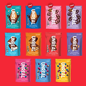 Halloween Edition UNREAL Dark Chocolate Peanut Butter Cups (40 Cups) | 5g Sugar | Certified Vegan, Gluten Free, Fair Trade, Non-GMO | No Sugar Alcohols or Soy | 2 boxes